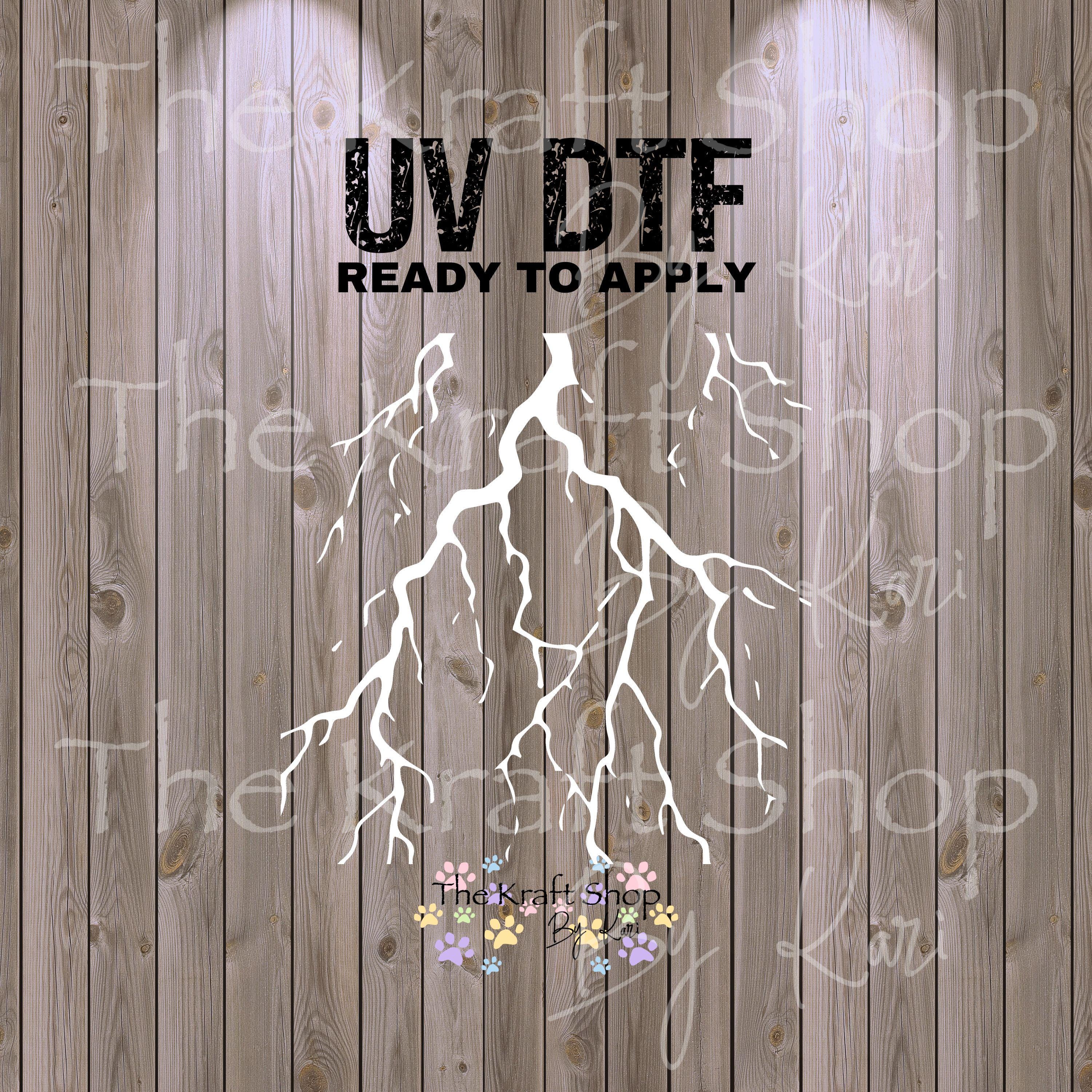 UV DTF Sticker print Lightening bolts Element sheet 8x8 or 4 pk of 4 i ...