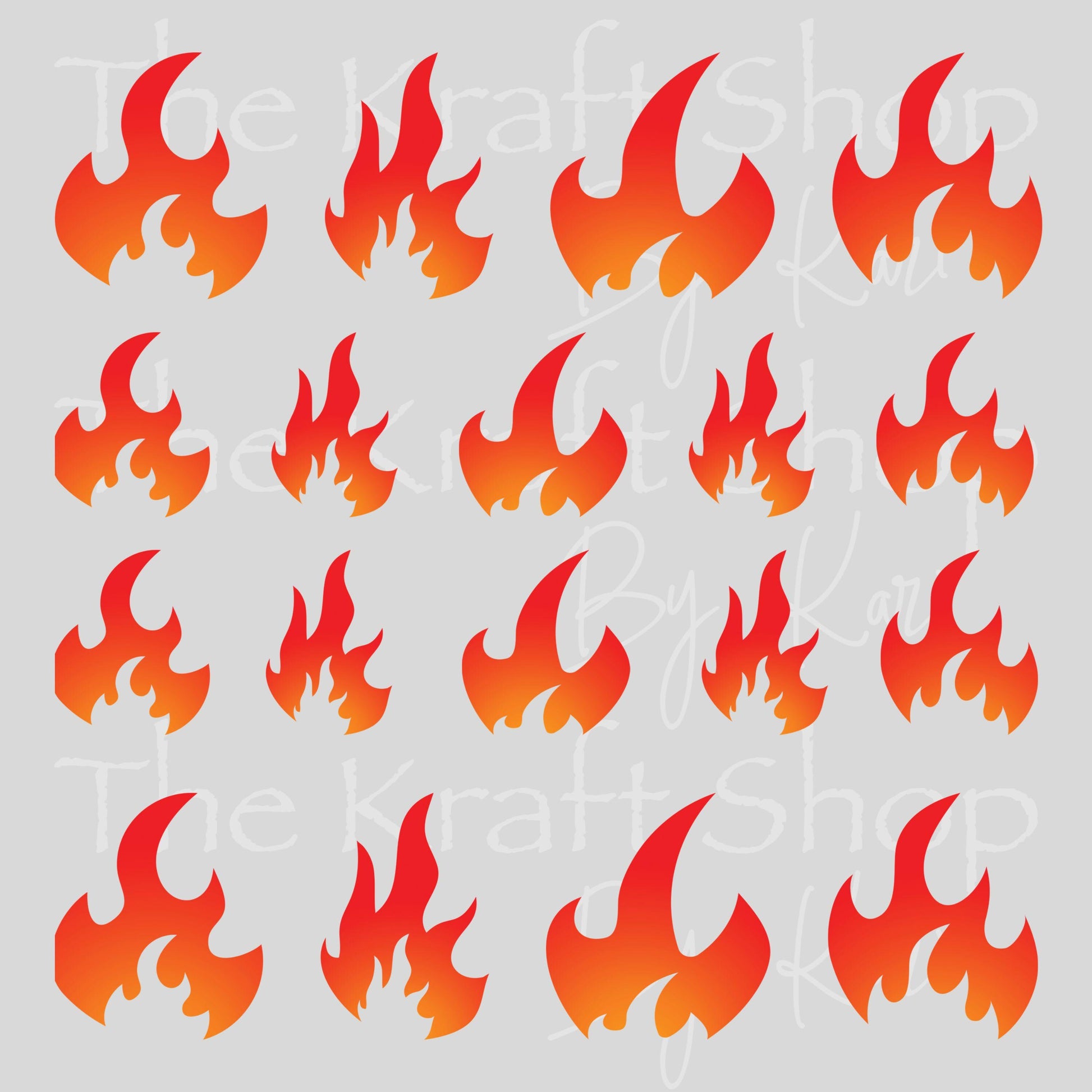 UV DTF Sticker print Flame element fire decals mixed media Element she ...